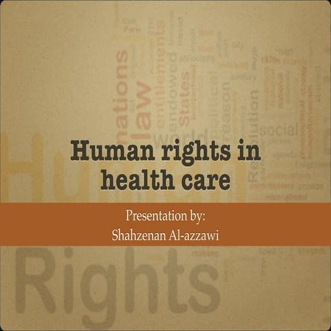 Human rights in health care | PDF
