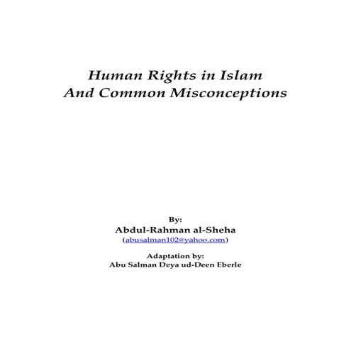 Human Rights in Islam | PDF
