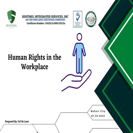 HumanRights in the workplace (2023).pptx | Debated Sensitive Social ...