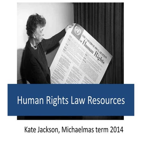 Human rights law resources | PPT