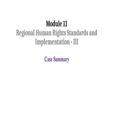 Human Rights Module human rights human rights | PPTX