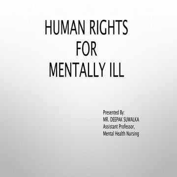 Human Rights for Mental Ill | PPTX