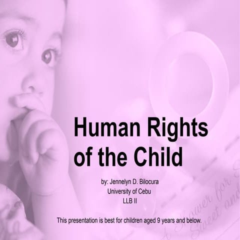 Human rights of the child | PPT