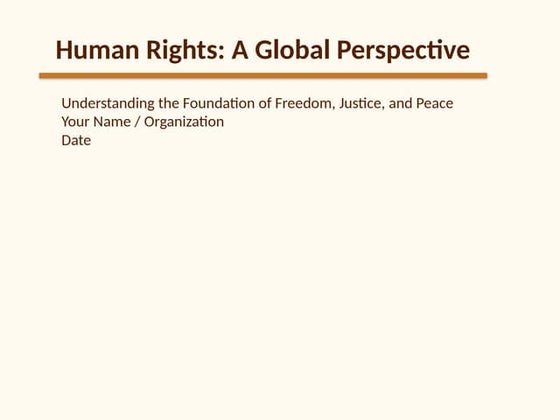 Human Rights Presentation | PPT