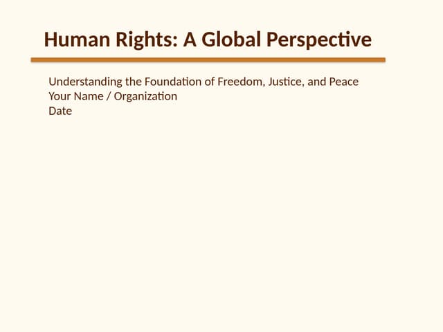 Human Rights Presentation | PPT