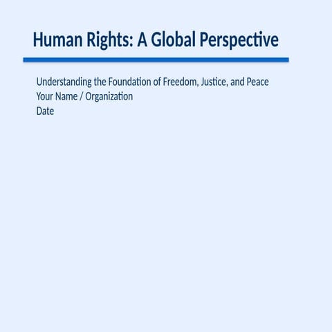 Human Rights Presentation | PPT