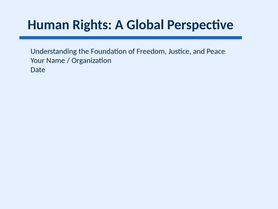 Human Rights Presentation | PPT