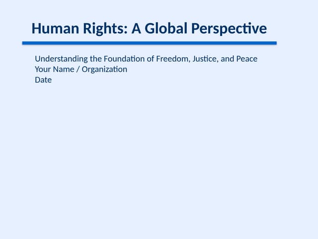 Human Rights Presentation | PPT
