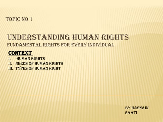 Human Rights, Meaning, Definition, Understanding | PPTX
