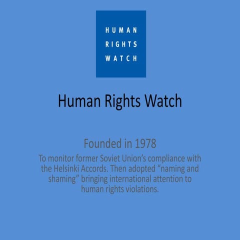 Human rights watch | PPT