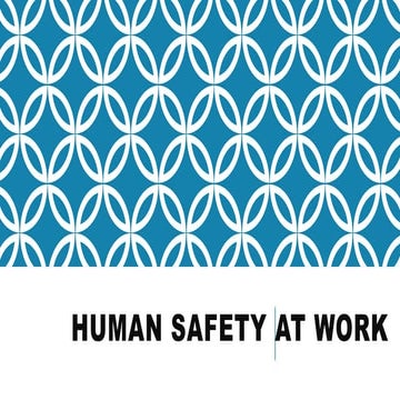 Human safety at work | PPTX