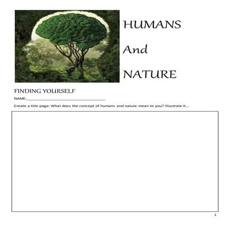 Humans and nature finding yourself student booklet | DOCX | Cameras and ...
