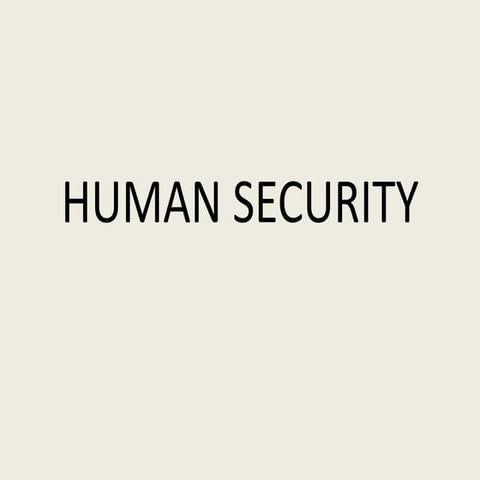 Human security | PPTX