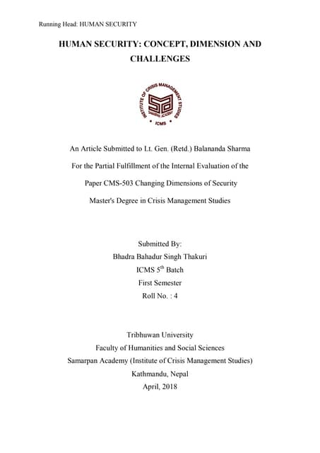 Human security | PPTX