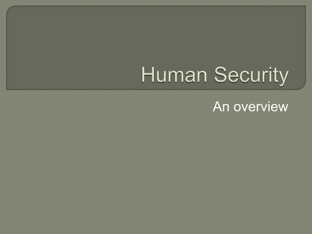 Human security | PPTX