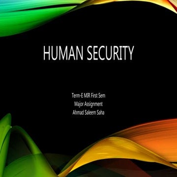 Human security presentation | PPTX