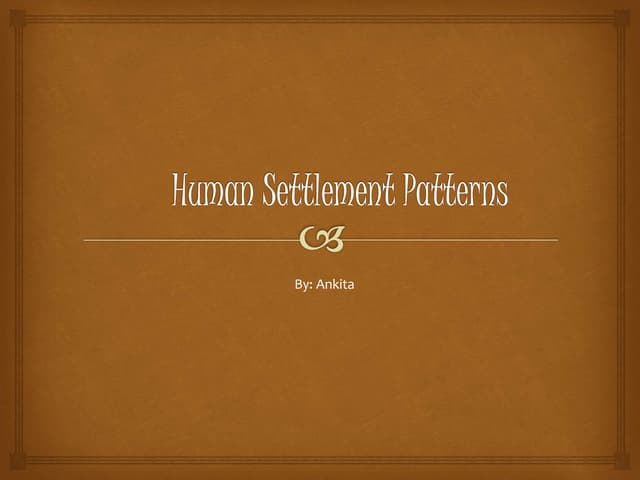 Types of settlement | PPTX