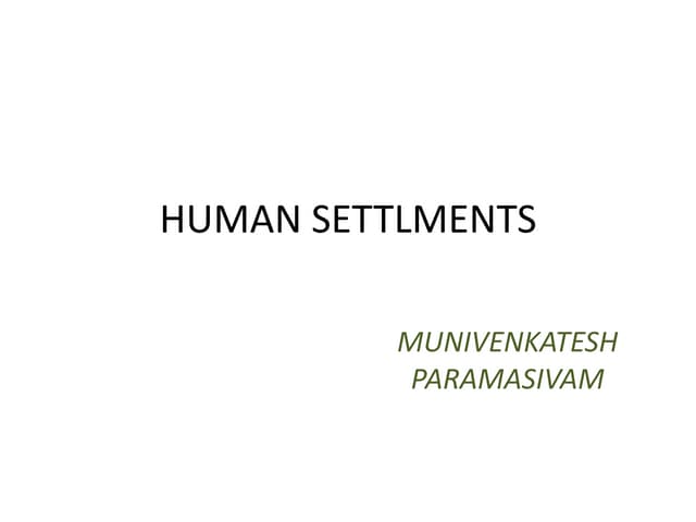 evolution of human settlements | PDF | Geography | Science
