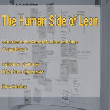 The Human Side of Lean: Lessons Learned from Transforming Team Culture ...