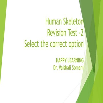Human skeleton revision test 2 | PPTX