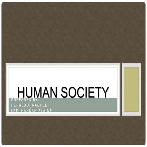 Human Society | PPTX
