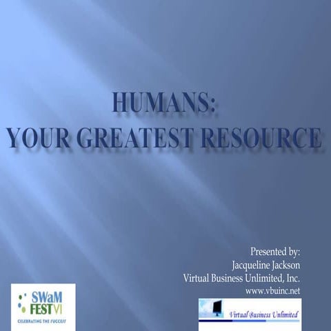 Humans: Your Greatest Resource | PPTX