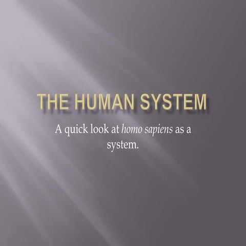 Humans as a System | PPTX