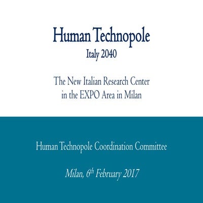 Human Technopole presentation | PDF