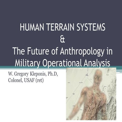 Human Terrain System (1).pdf | Defense Industry | Industries