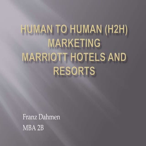 Human to Human (H2H) marketing | PPTX
