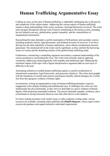Human Trafficking Essays.pdf Human Trafficking Essays.pdf