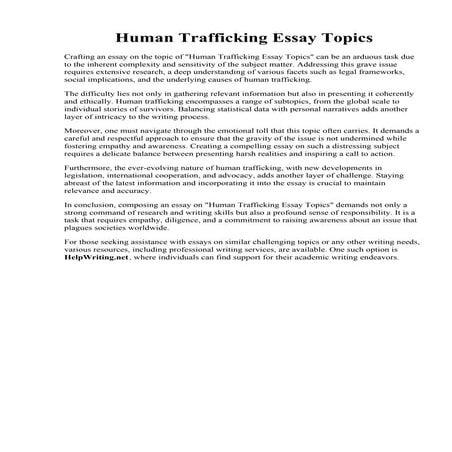Human Trafficking Essay Topics.pdf