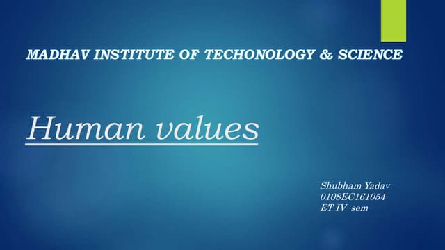 Types of values | PPTX