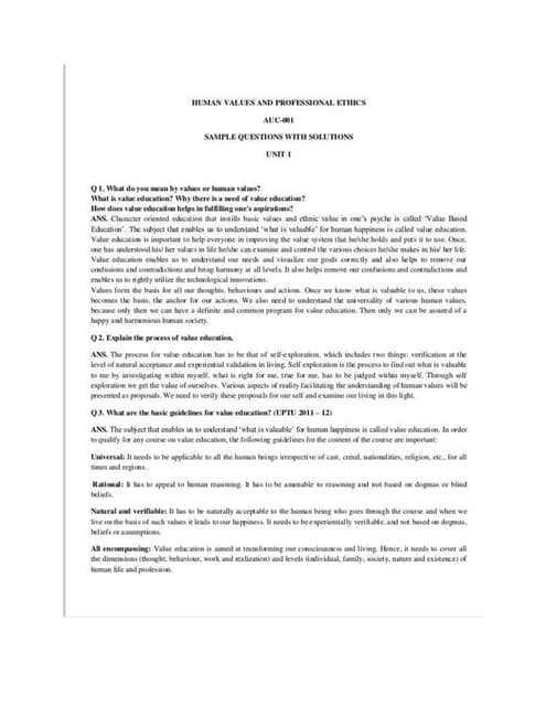 Human values unit 2 notes | PDF