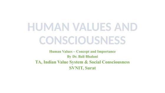 Human values | PPTX | Secondary Education | Education