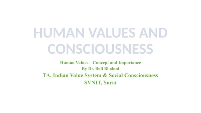 Human values | PPTX