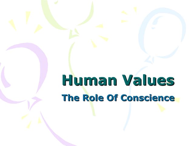 Different Kinds of Conscience | PPTX