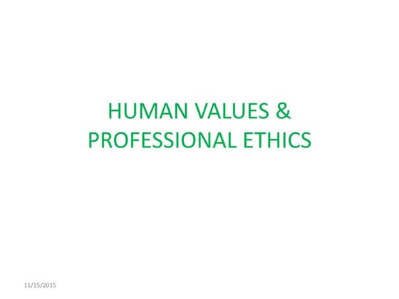 HUMAN VALUES AND ETHICS -ORDER OF NATURE AND THEIR INTERCONNECTEDNESS | PPT