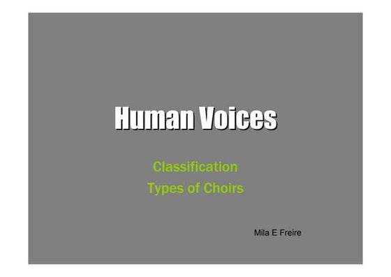 Classification of human voice | PPTX