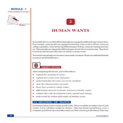 Human wants | PDF
