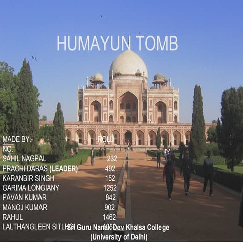 HUMAYUN'S TOMB | PPT