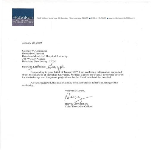 Humc Letter 1-28-2009 | PDF