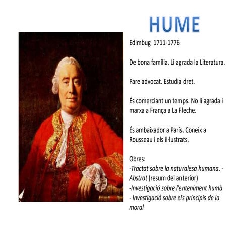 La filosofía epistemológica de David Hume | PPT