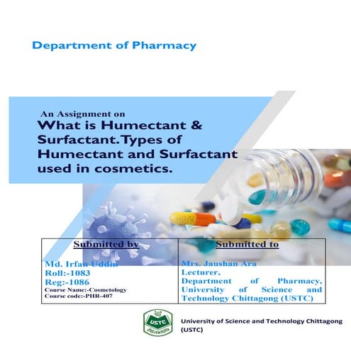 Humectant & surfactants(cosmetology) | PDF