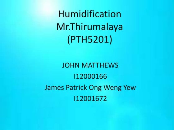 Humidification | PPT