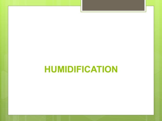 Humidification | PPT