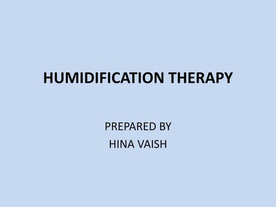Humidification | PPT