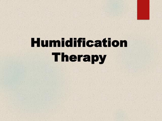 Humidification | PPTX