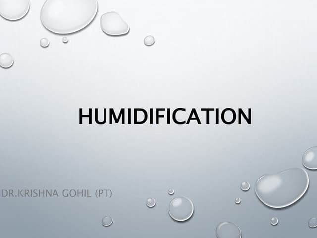 Humidification | PPTX