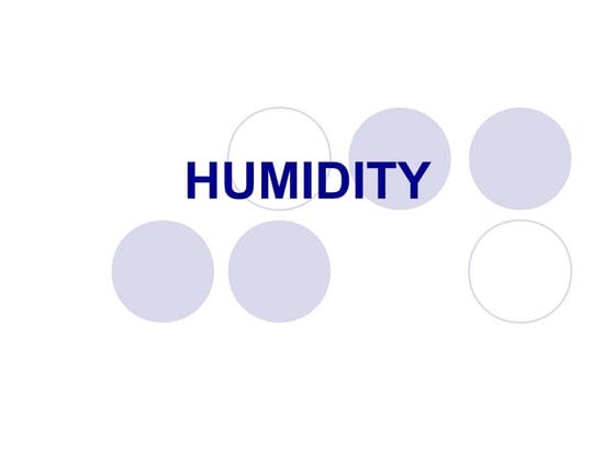 Humidity | PPT